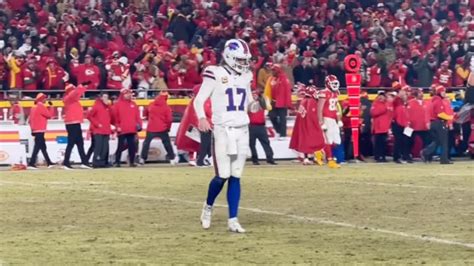 Sideline View Of Josh Allens Immediate Reaction To Bills Final Play