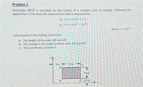 Solved Problem 1 Rectangle Abcd Is Inscribed On The Surface