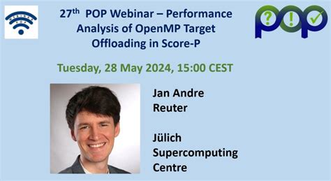 Join Our Webinar On Openmp Target Offloading Performance Optimisation And Productivity Pop