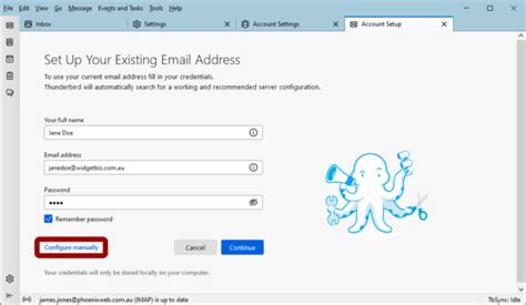 Setup Email On Thunderbird Phoenix Web