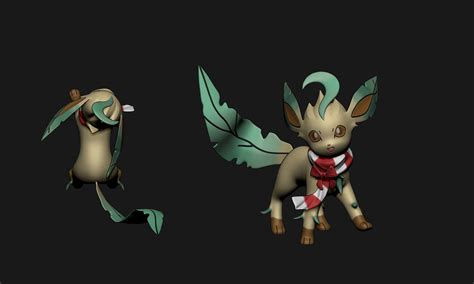 Stl File Pokemon Christmas Leafeon 🐉 ・3d Printable Model To Download