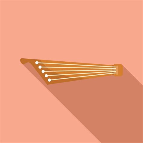 Ancient Asian Koto String Instrument Lying With Long Shadow 47224846