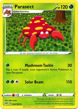 Parasect Sword Shield Darkness Ablaze Pokemon TrollAndToad