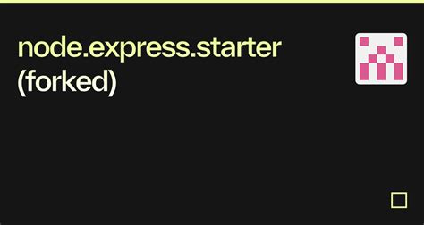 Nodeexpressstarter Forked Codesandbox