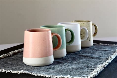 12 oz taza de café cónico multicolor minimalista café y taza Etsy
