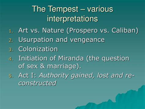 Ppt The Tempest 1 Powerpoint Presentation Free Download Id 365427