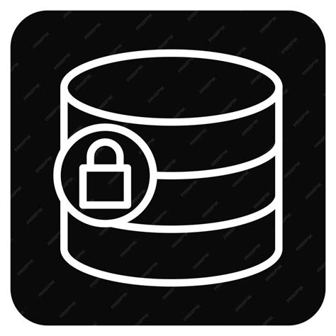 Premium Vector Database Lock Vector Illustration