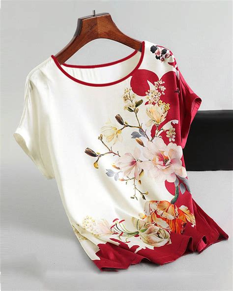 Ice T Shirt Short Sleeved With Silk Print Green 3xl In 2024