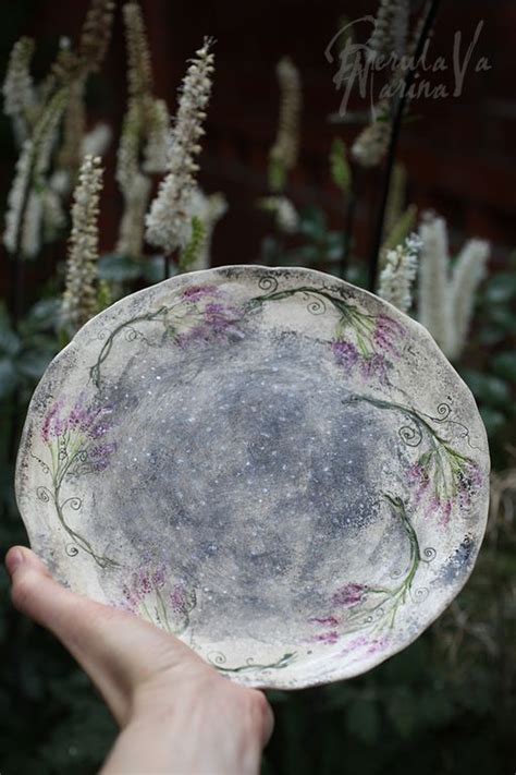 Купить Керамическая тарелка Астильба тарелочка керамика ручной работы Марина Берулава