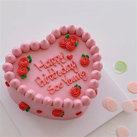 쥬쥬케이크🎂 On Instagram “ㆍ 핑쿠하트💕 ㆍ 쥬쥬케이크 전주케이크” Pretty Birthday Cakes