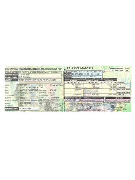 pdf dokumen stnk roda 4 jenis fortuner pdf