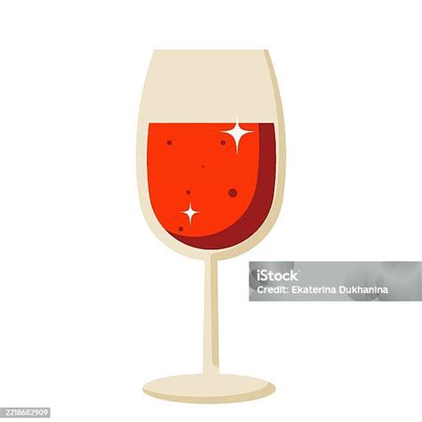 와인 잔에 복고풍 여름 칵테일 흰색 배경에 평면 벡터 그림 공휴일에 대한 스톡 벡터 아트 및 기타 이미지 공휴일 디자인 디자인 요소 Istock