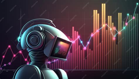 Premium Photo Bot Analysing Chart With Economic Growth Graph And The