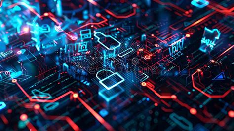 An Abstract Representation Of A Digital Network Secured By Ai