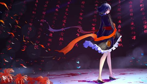 Wallpaper Bunga Bunga Seorang Yg Mencekik Gadis Anime Rambut