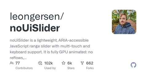 Github Leongersen Nouislider Nouislider Is A Lightweight Aria Accessible Javascript Range