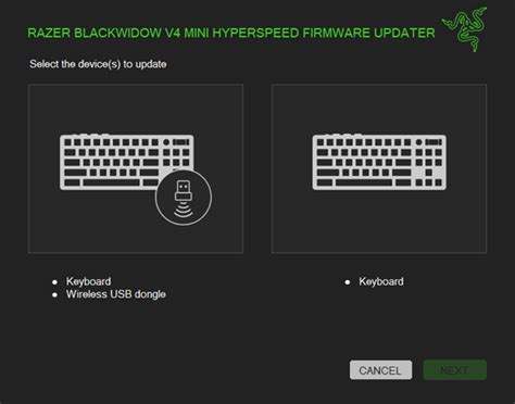 Razer BlackWidow V4 Mini HyperSpeed Firmware Updater RZ03 0515