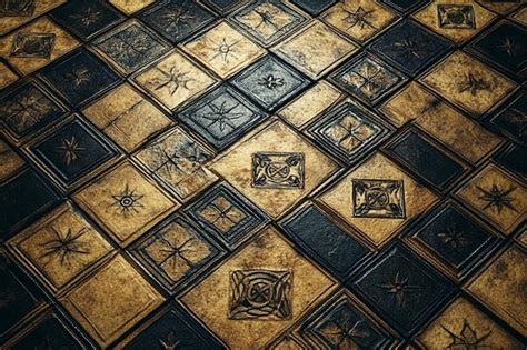 D Floor With Fractal Patterns Premium Ai Generated Image