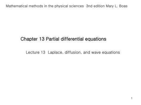Chapter 13 Partial Differential Equations
