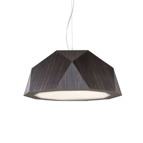 Crio Led Pendant Light In Dark Wood Look Uk