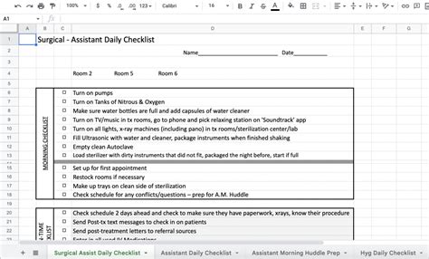 Daily Protocol Sheet Checklist For All Positions Dental Success Network