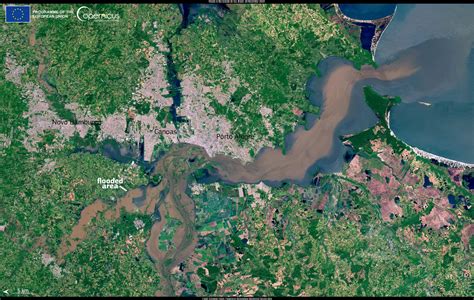 Nova imagem de satélite mostra enchente na Grande Porto Alegre veja
