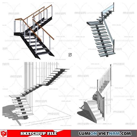 Stair Sketchup Models By Minh Nguyen