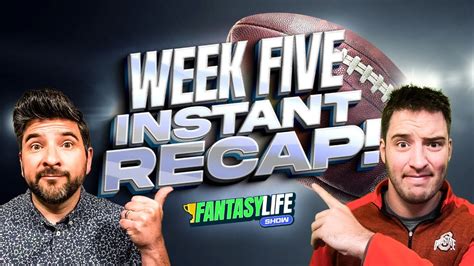 Fantasy Football Week 5 Instant Recap Rankings Early Waiver Wires