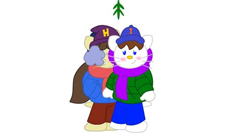 Hazel Kisses Me Under The Mistletoe By Ianandart Back Up 3 On Deviantart