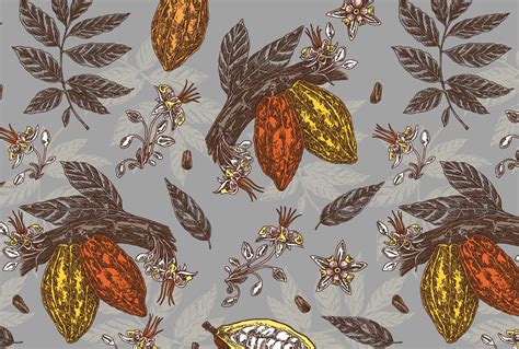 Cocoa Farm Seamless Pattern On Behance