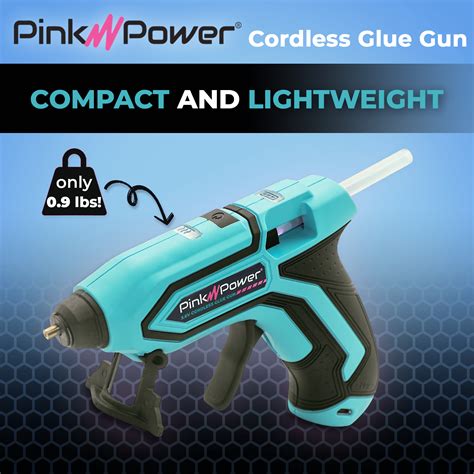 Cordless Glue Gun Aqua Splash Pink Power