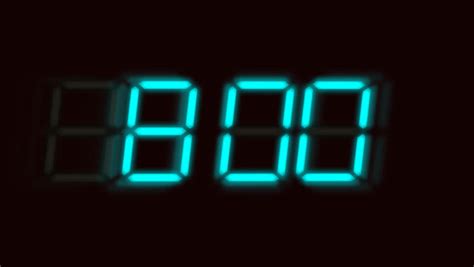 Accelerated Digital Clock From 8am Stock Footage Video 100 Royalty