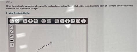 Solved Draw The Molecule By Placing Atoms On The Grid And Chegg