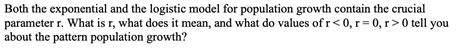Solved Both The Exponential And The Logistic Model For Chegg