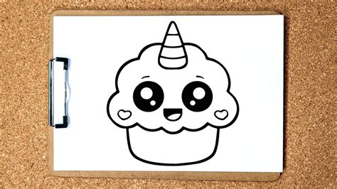 Como Desenhar Um Cupcake Kawaii Passo A Passo Youtube
