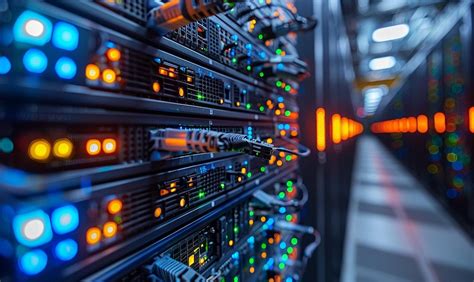 Server Room With Virtualization Infrastructure In Action Premium Ai