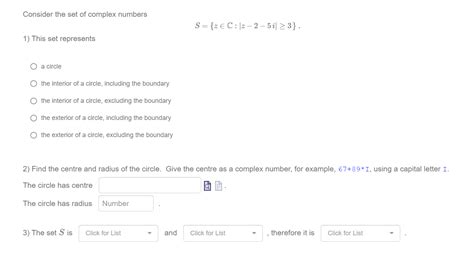 Solved Consider The Set Of Complex Numbers Chegg