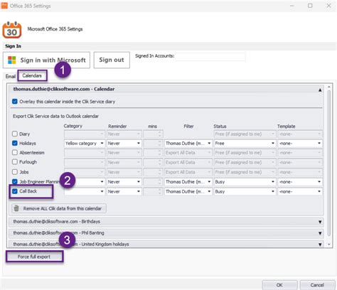 Syncing Callbacks To Microsoft 365 Clik Service Clik