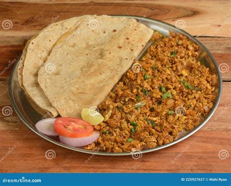 Anda Bhurji Is An Indian Style Spicy Scrambled Eggs Closeup In The