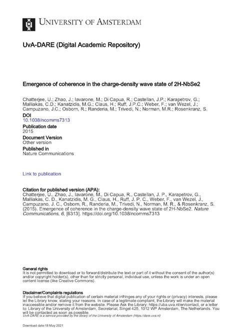 PDF UvA DARE Digital Academic Repository Emergence Of Coherence Supplementary Figure