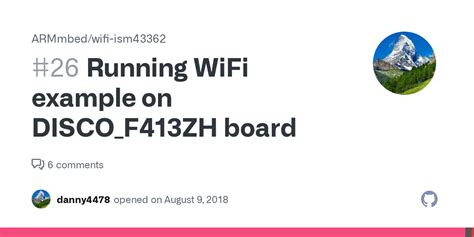 Running WiFi Example On DISCO F413ZH Board Issue 26 ARMmbed Wifi