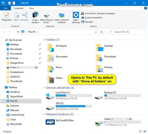 Reset Navigation Pane Expanded State In Windows 10 File Explorer Tutorials