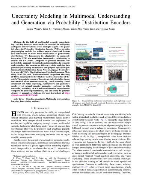PDF Uncertainty Modeling In Multimodal Understanding And Generation Via Probability