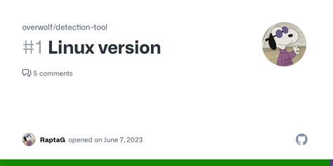 Linux Version Issue 1 Overwolf Detection Tool GitHub