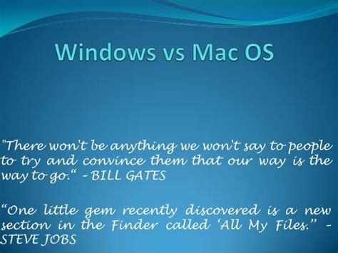 Windows vs mac os