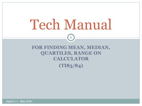 A Mean Median Mode Range Quartiles Lesson PPT