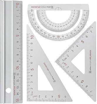 Amazon Pc Metal Triangular Scale Ruler Set Architectural Scale Ruler Set Math