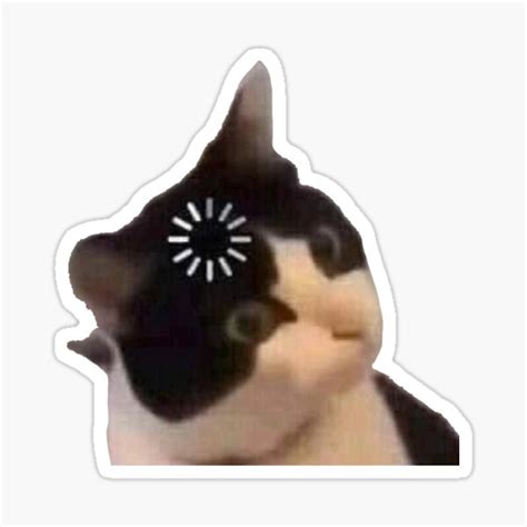 Loading Cat Sticker For Sale By Jaded Redbubble