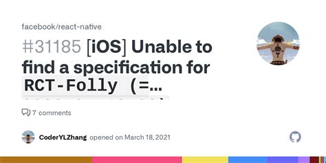 Ios Unable To Find A Specification For `rct Folly 2020011300