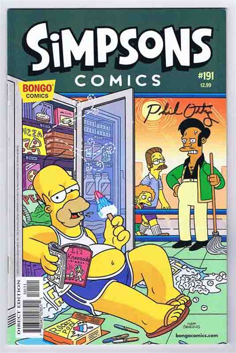 Simpsons 191 Nm Signed W Coa Phil Ortiz 2012 Bongo Comics Pee Wee Comics